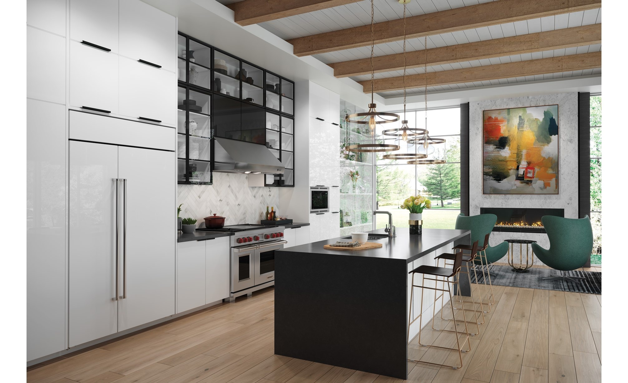 Estufa de energía dual de 48” de Wolf con 4 quemadores y dual comal ...