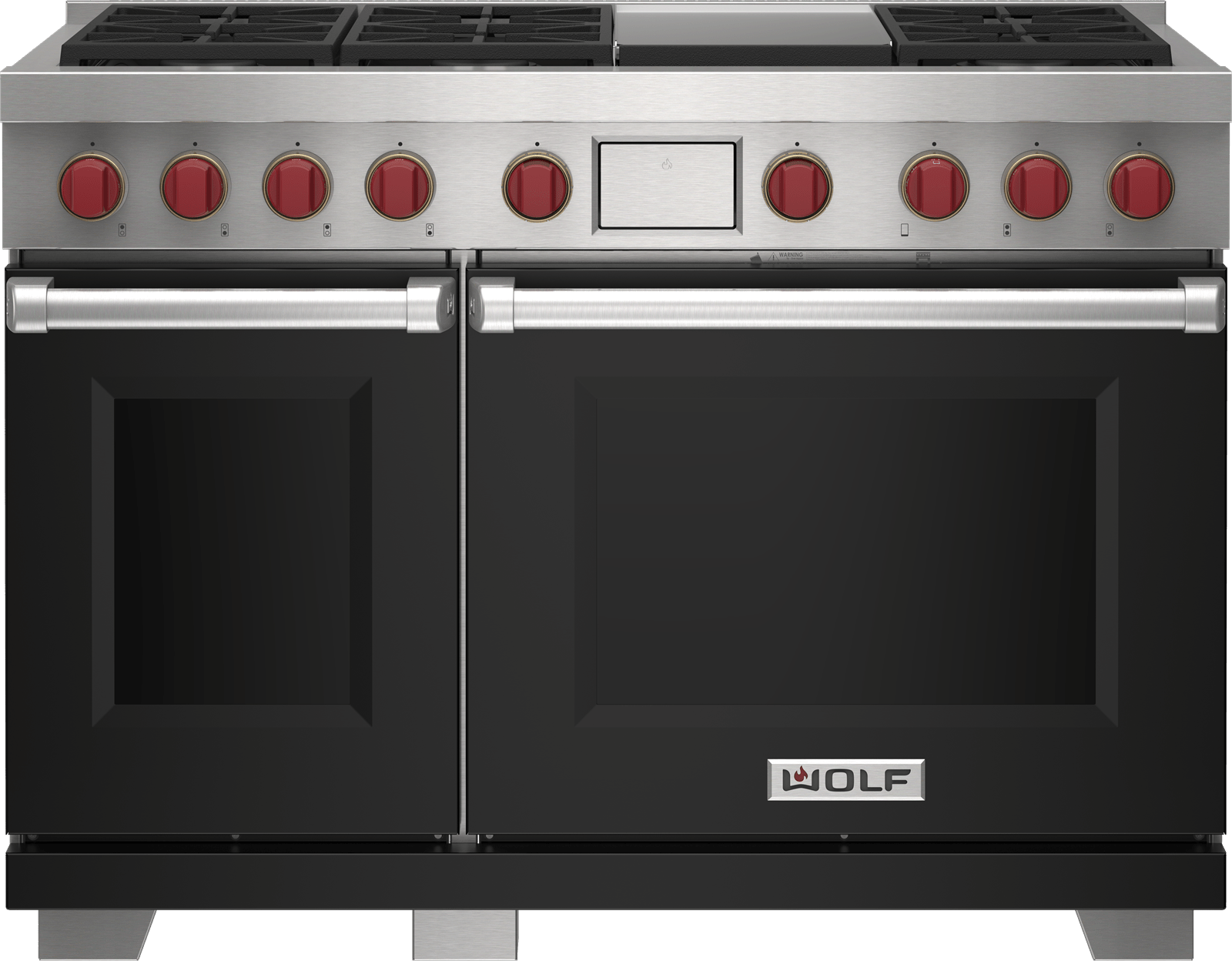 Estufa de energía dual de 48” de Wolf con 6 quemadores y comal ...