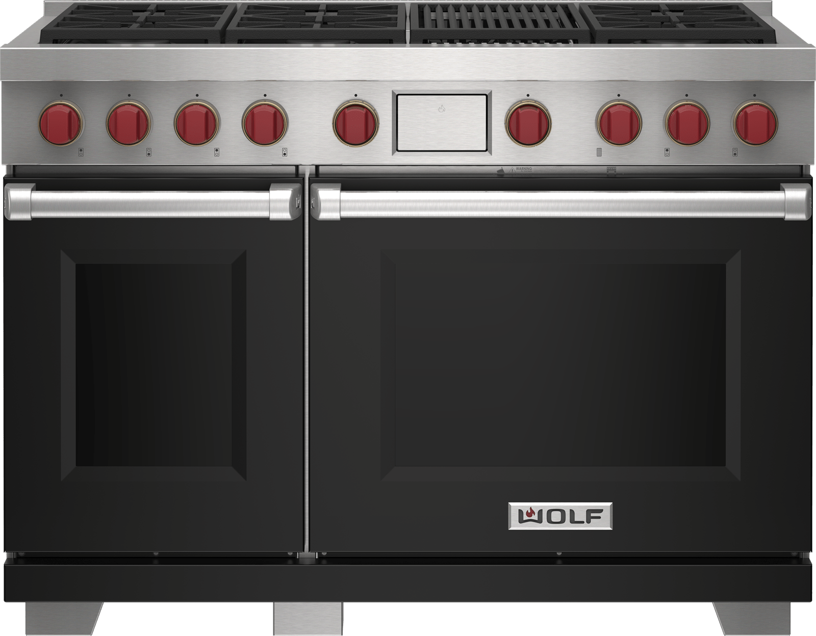 Estufa de energía dual de 48” de Wolf con 6 quemadores y asador ...